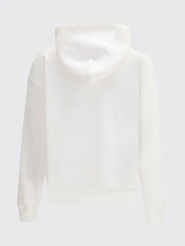 Off-White Cotton Hoodie With Logo Detail - White