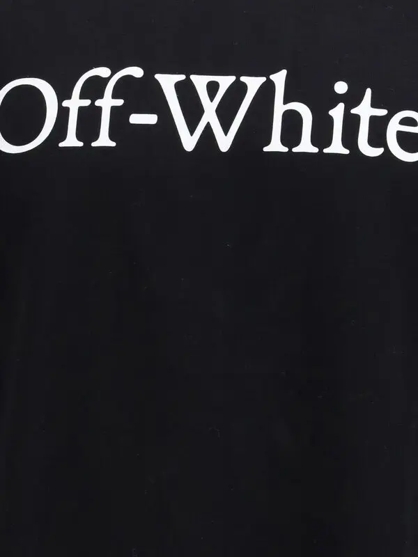 Off-White Cotton T-shirt With Logo - Black