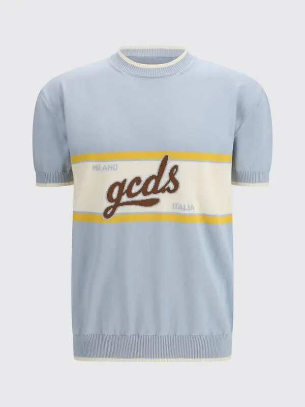 Gcds Crew Neck Jumper With Jacquard Logo