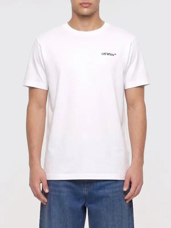 Off-White Cotton T-shirt With Arrow Logo