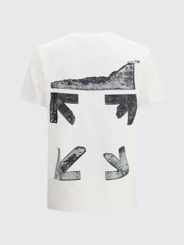 Off-White Cotton T-shirt With Arrow Logo