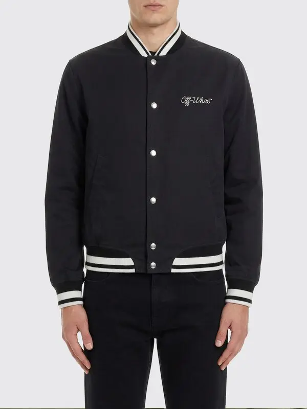 Off-White Cotton Varsity Jacket