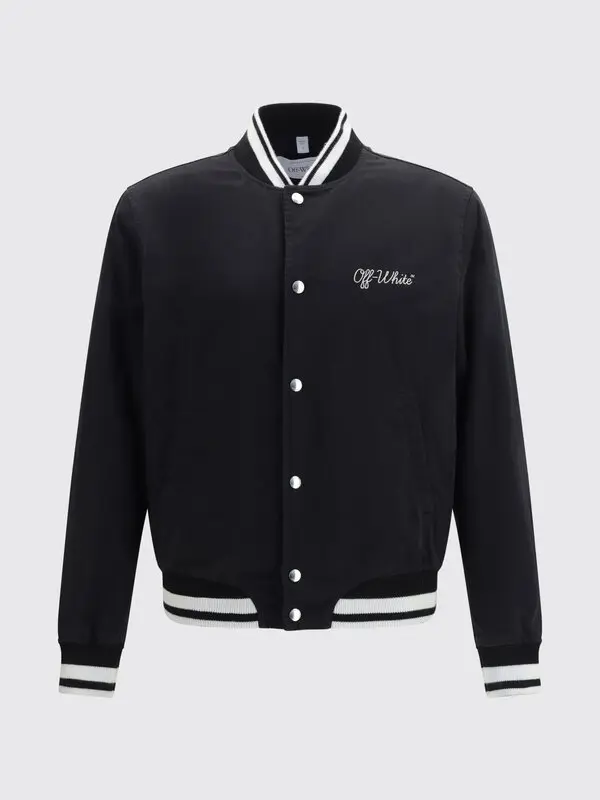 Off-White Cotton Varsity Jacket