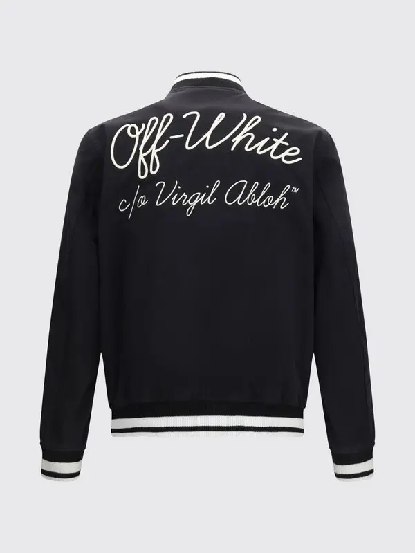 Off-White Cotton Varsity Jacket
