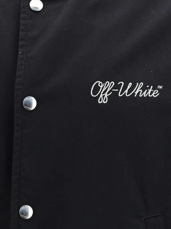Off-White Cotton Varsity Jacket