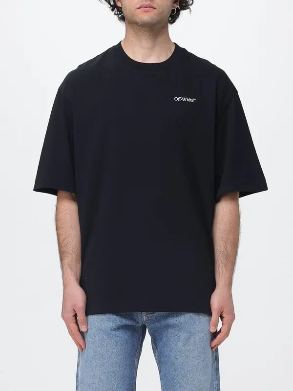 Off-White Cotton T-shirt With Arrow Logo