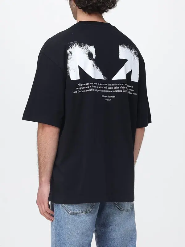 Off-White Cotton T-shirt With Arrow Logo