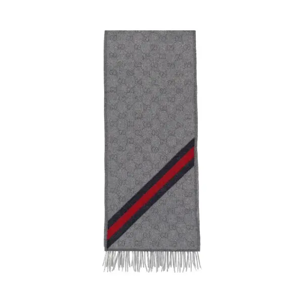 Gucci Nikky Wool Scarf 'zinc - Blue