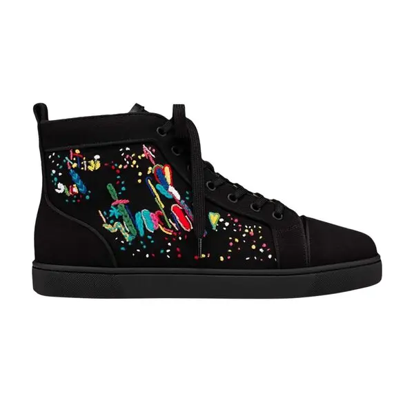 CHRISTIAN LOUBOUTIN Louis Orlato Multi Embroidery High-top Sneaker