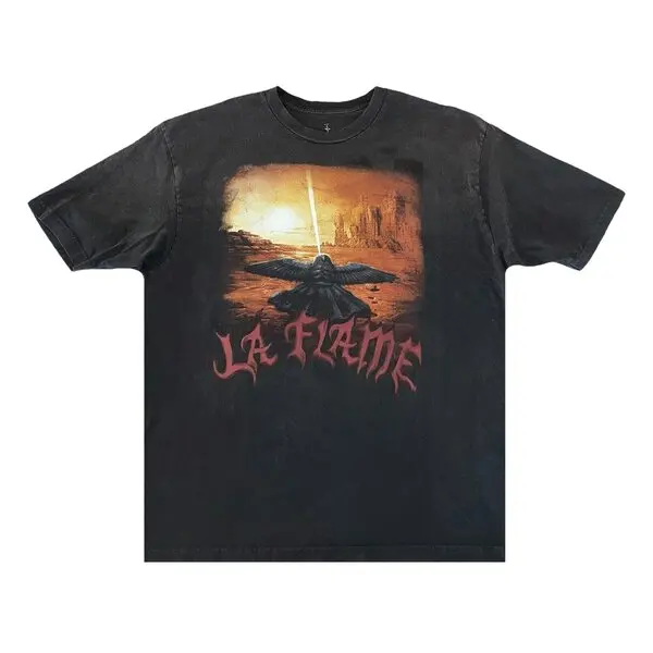 TRAVIS SCOTT Coachella Exclusive La Flame Utopia T-shirt - Black