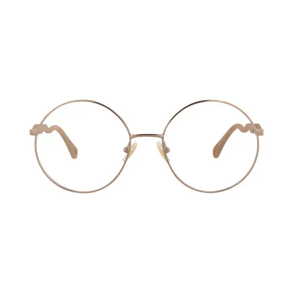 Chloé Round Metal Optical Frames - Tan