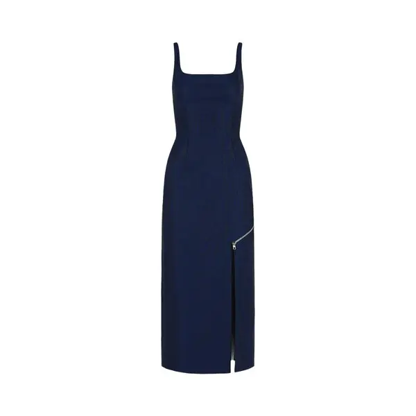 Alexander McQueen Zip Slash Midi Dress