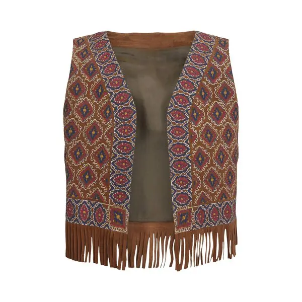 Gucci Printed Suede Waistcoat