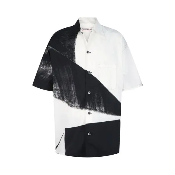 Alexander McQueen Brushstroke Print Hawaiian Shirt