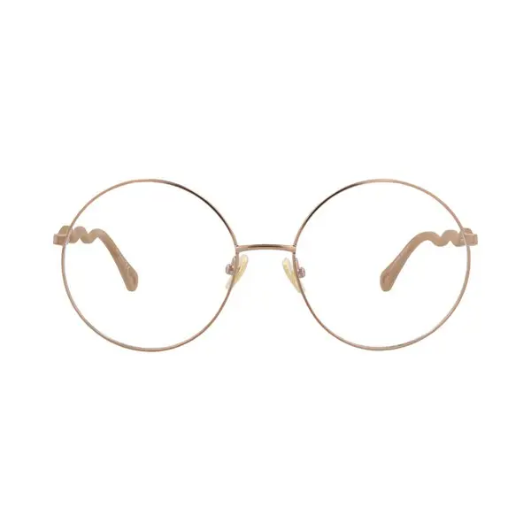 Chloé Round Metal Optical Frames - Tan