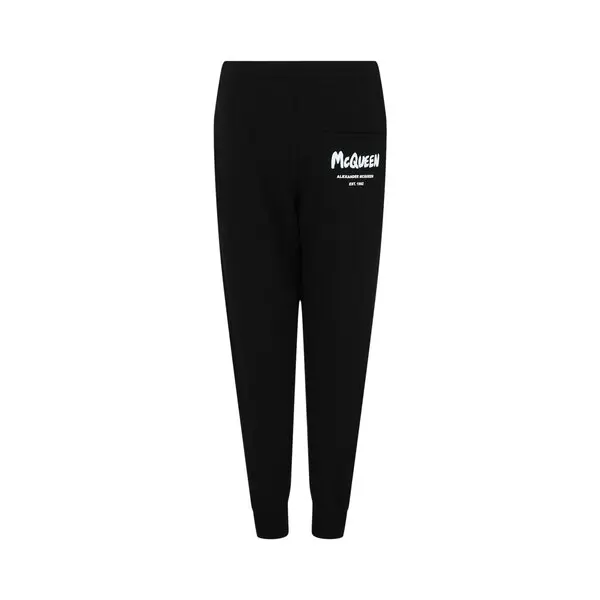 Alexander McQueen Graffiti Logo Joggers - Black