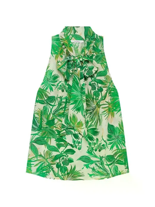 Malìparmi Botanical Jungle Halterneck Top - Green