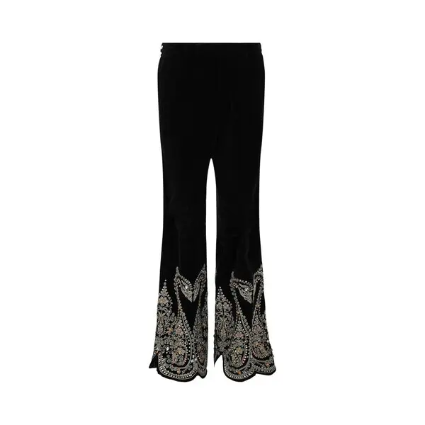 Gucci Embroidered Velvet Pants