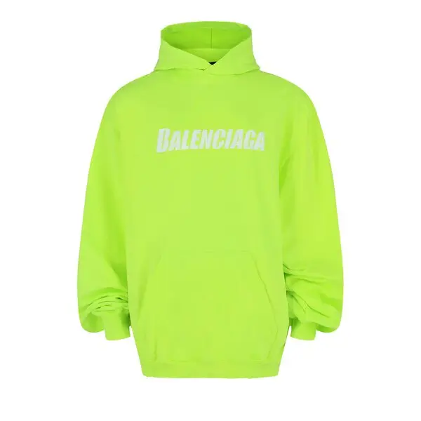 Balenciaga Caps Destroyed Graphic Print Hoodie