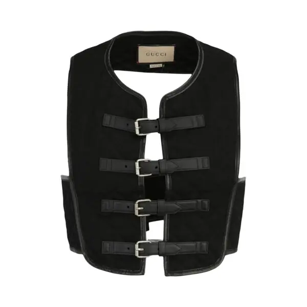 Gucci Quilted Gabardine Gilet - Black