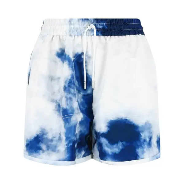 Alexander McQueen Sky Print Dolphin Shorts - Blue