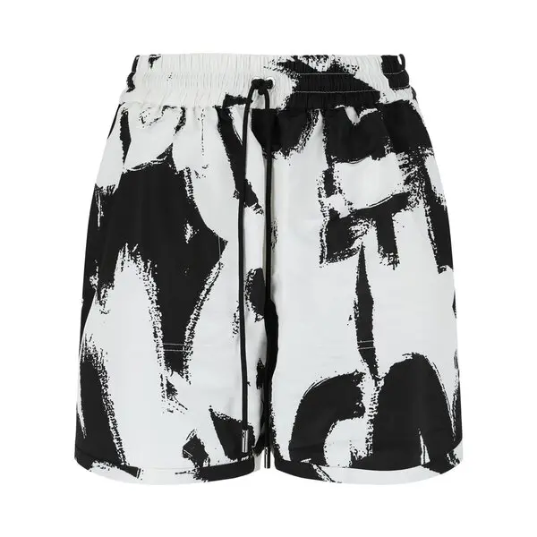 Alexander McQueen Graffiti Print Shorts - Black