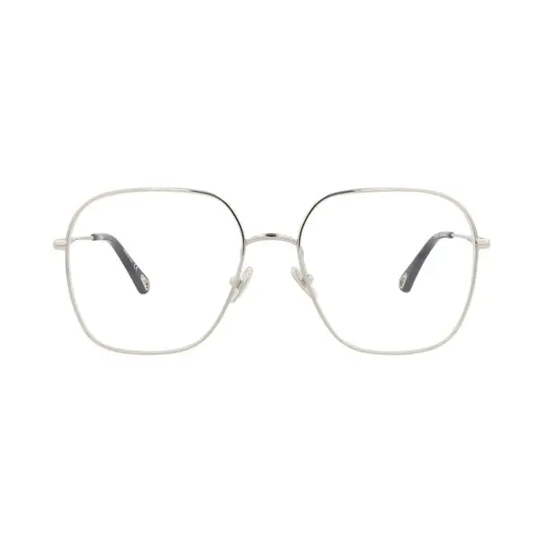 Chloé Square Metal Optical Frames - Silver