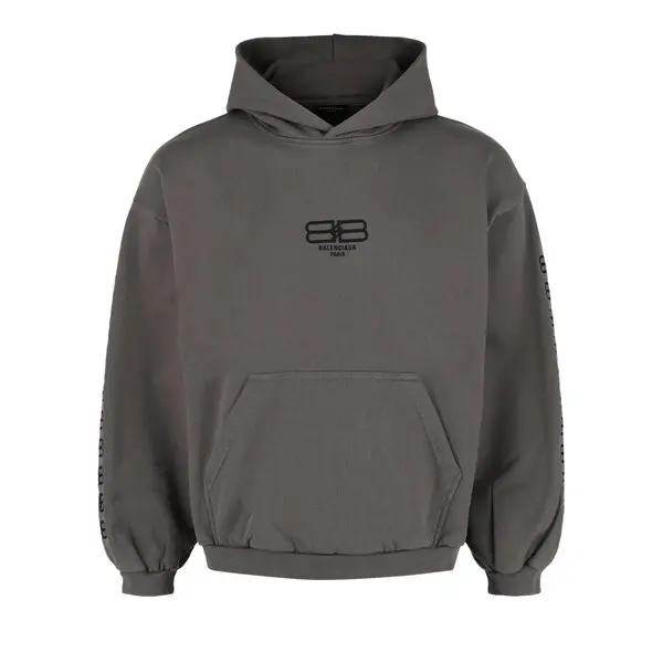 Balenciaga Embroidered Cotton Hoodie