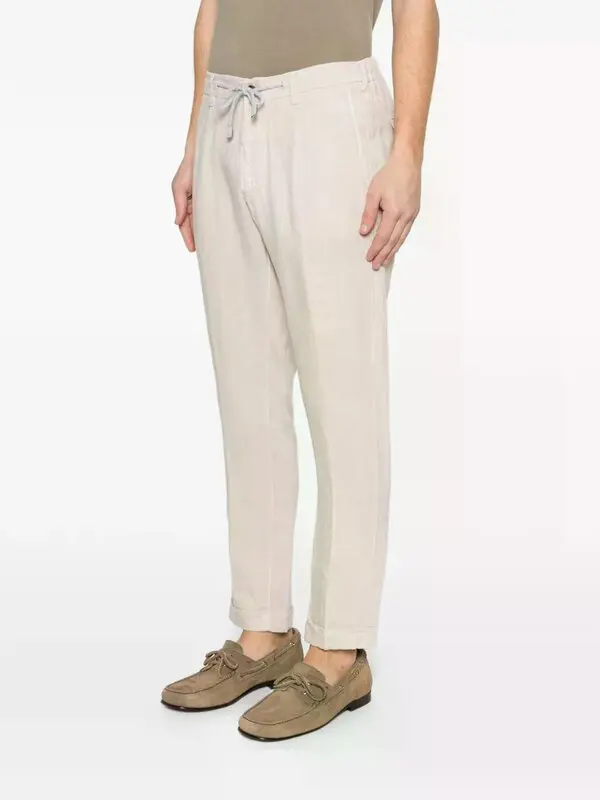 Eleventy Drawstring-fastening Trousers - Neutrals