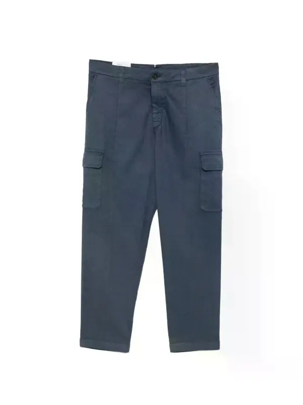 Eleventy Button-fastening Cargo Trousers - Blue