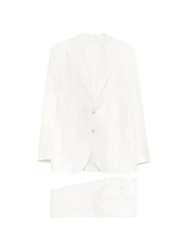 Eleventy Pinstripe-pattern Suit - Neutrals