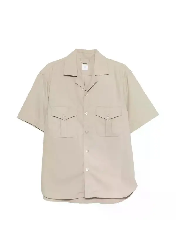 Eleventy Pocket Cotton Shirt - Neutrals