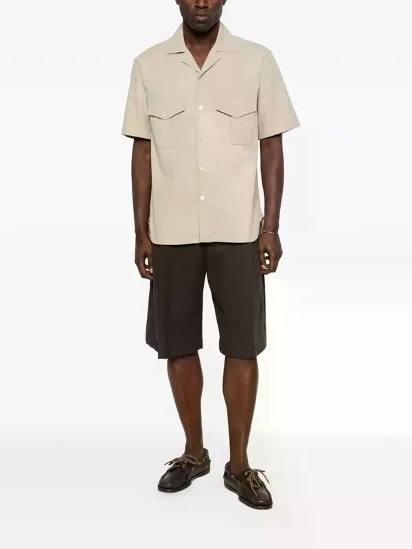 Eleventy Pocket Cotton Shirt - Neutrals