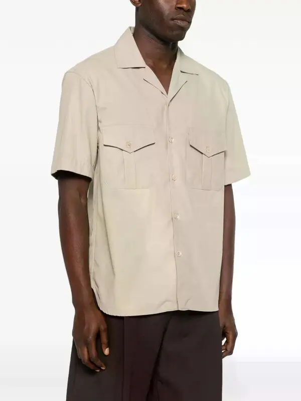 Eleventy Pocket Cotton Shirt - Neutrals