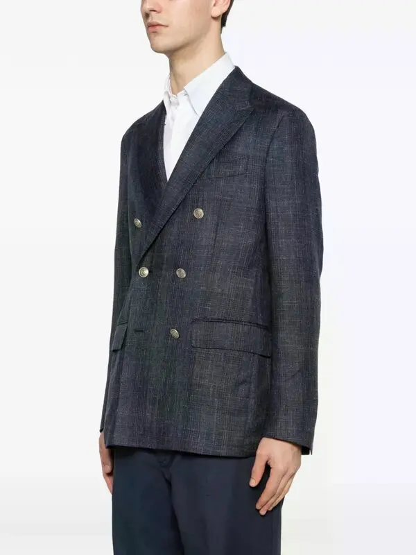 Eleventy Double-breasted Jacket - Blue