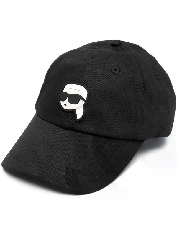 Karl Lagerfeld Ikon Baseball Cap - Black