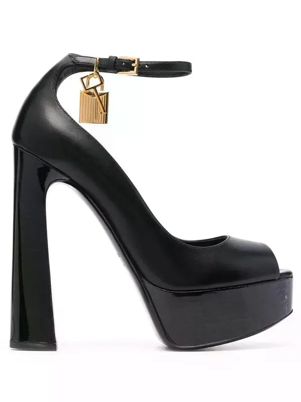 TOM FORD Padlock Charm Platform Pumps