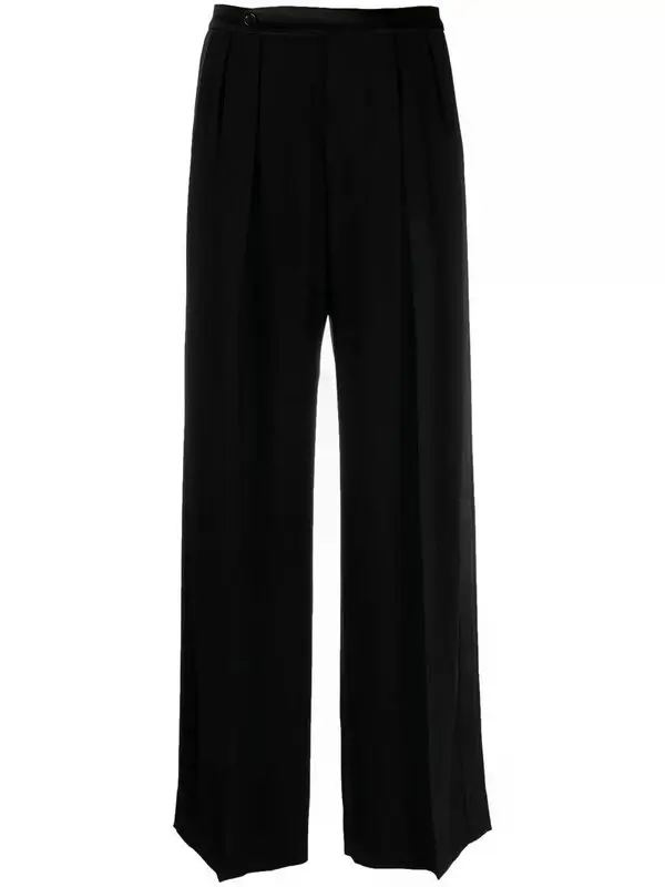 Aspesi Satin-trim Pleated Trousers