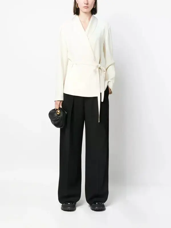 Aspesi Satin-trim Pleated Trousers