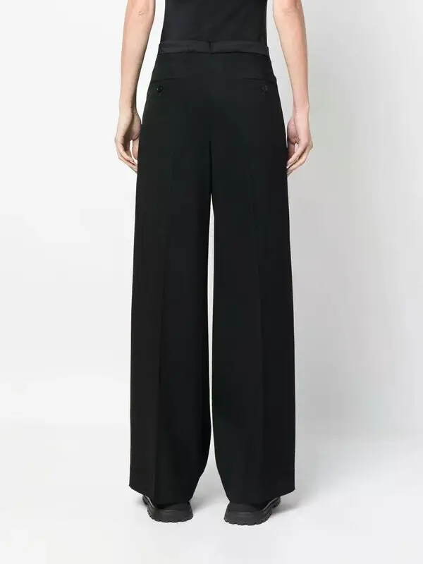 Aspesi Satin-trim Pleated Trousers