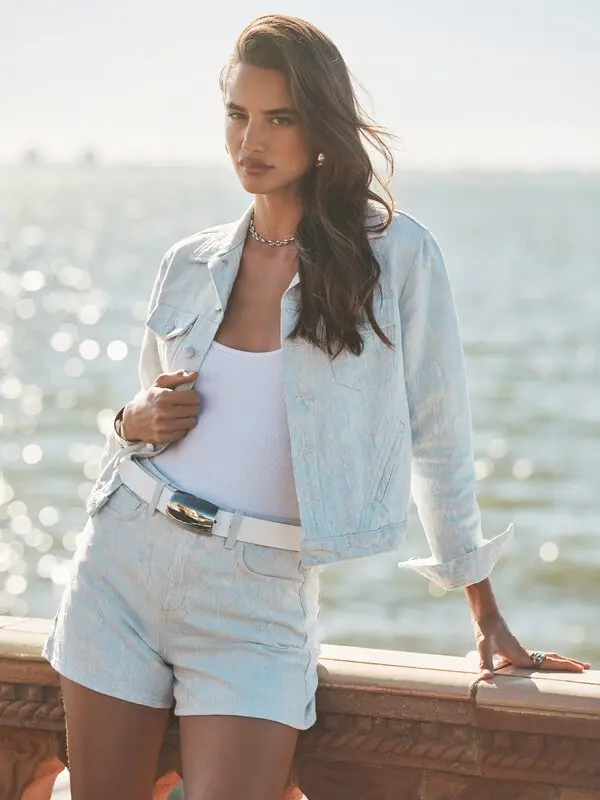 L'Agence Maven Jacket - Cloud Damask