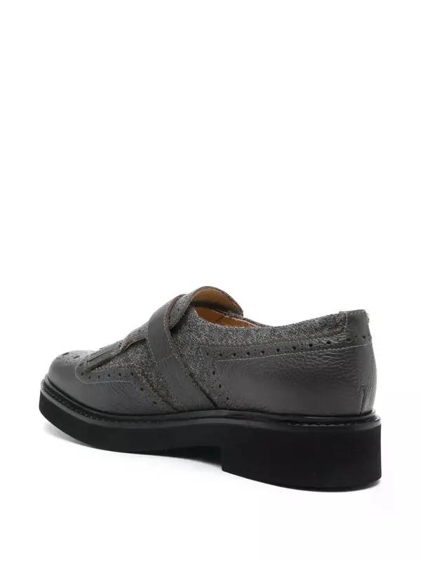 DOUCAL'S Leather Fringed Brogues - Grey