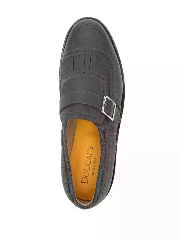 DOUCAL'S Leather Fringed Brogues - Grey