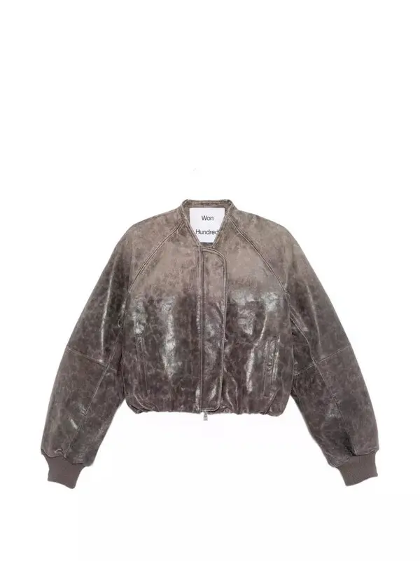 WON HUNDRED Ola Leather Bomber Jacket