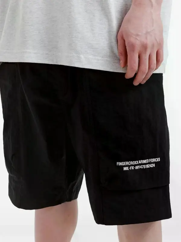 FINGERCROXX Buckle-detail Cargo Shorts