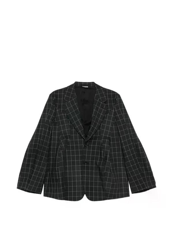 Comme Des Garçons Windowpane Check Tailored Blazer