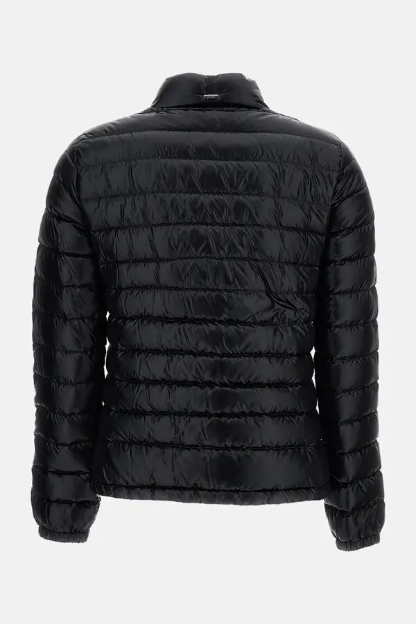 Herno Short Puffer Jacket With Pockets - Black