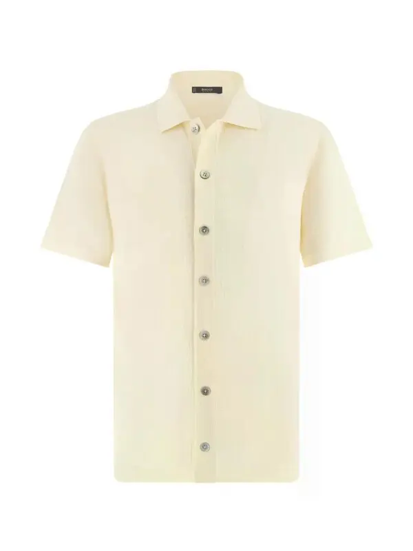 Boggi Milano Knitted Shirt In 100% Organic Cotton