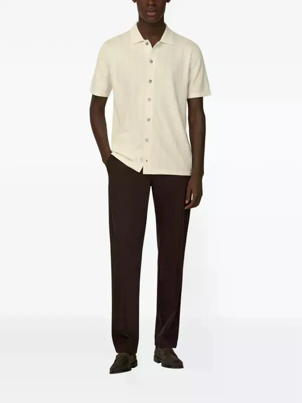 Boggi Milano Knitted Shirt In 100% Organic Cotton