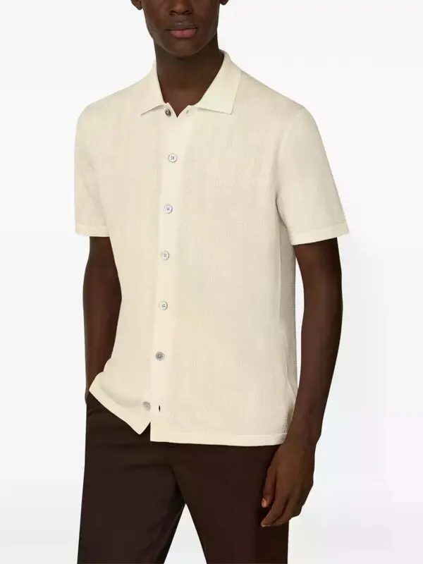 Boggi Milano Knitted Shirt In 100% Organic Cotton